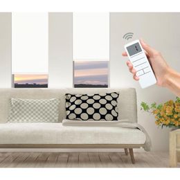 GOOD LIFE Elektrisches Rollo &raquo;Vau - SMART HOME&laquo; abdunkelnd energiesparend ohne Bohren mit Fernbedienung wei&szlig; + wei&szlig; Obermaterial: 86% Polyester, 8%...
