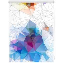 LICHTBLICK ORIGINAL Seitenzugrollo »Klemmfix Motiv Grafik« Lichtschutz ohne Bohren freihängend bedruckt bunt + weiß Obermaterial: 100% Polyester...