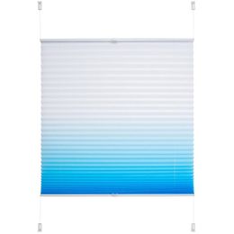 Liedeco Plissee &raquo;Farbverlauf&laquo; Lichtschutz ohne Bohren verspannt blau Obermaterial: 100% Polyester