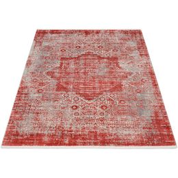 OCI DIE TEPPICHMARKE Teppich &raquo;COLOUR MEDI&laquo; rechteckig 8 mm H&ouml;he rot Obermaterial: 70% Viskose, 30% Polyacryl B : 160 cm 1 Stk.