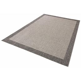 Hanse Home Teppich &raquo;Simple&laquo; rechteckig 8 mm H&ouml;he Flachgewebe Indoor, Sisal Optik, Bord&uuml;ren Design, Robust, Pflegeleicht grau Obermaterial: 100%...