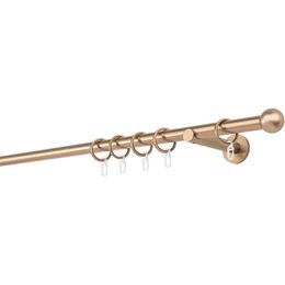 mydeco Gardinenstange »20mm Ball Wandträger 12 cm« 1 läufig-läufig Fixmaß goldfarben B/L: 400 cm