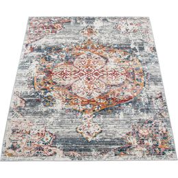Paco Home Teppich &raquo;Herbete 733&laquo; rechteckig 8 mm H&ouml;he Kurzflor, Orient-Optik, Vintage Design grau Obermaterial: 90% Polypropylen, 10% Polyester B :...