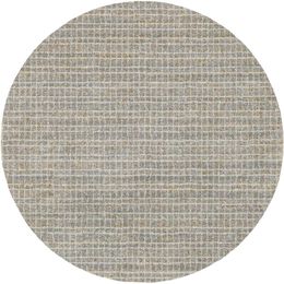 OCI DIE TEPPICHMARKE Teppich »NEW VILLA GEO« rund 20 mm Höhe fein kariertes Design, Wohnzimmer grau/creme Obermaterial: 100% Polypropylen Ø 120 cm...