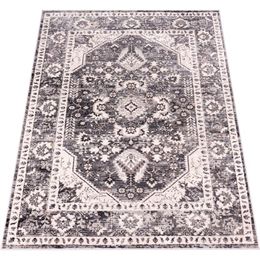 Paco Home Teppich &raquo;Foggia 777&laquo; rechteckig 12 mm H&ouml;he Kurzflor, Orient Optik, Vintage Design grau Obermaterial: 65% Polypropylen, 35% Polyester B :...