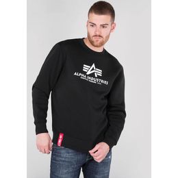 Alpha Industries Sweatshirt »Basic Sweater« black XL XL Alpha Logo Siebdruck auf der Brust