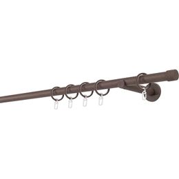 mydeco Gardinenstange &raquo;20mm Cap Wandtr&auml;ger 12 cm&laquo; 1 l&auml;ufig-l&auml;ufig Fixma&szlig; braun