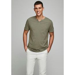 Jack & Jones JACK & JONES T-Shirt »SPLIT NECK TEE« dusky green M M Kurzarm-Design, ideal für warme Tage und vielseitige Kombinationen
