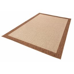 Hanse Home Teppich &raquo;Simple&laquo; rechteckig 8 mm H&ouml;he Flachgewebe Indoor, Sisal Optik, Bord&uuml;ren Design, Robust, Pflegeleicht braun Obermaterial: 100%...
