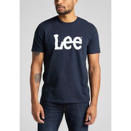 Lee T-Shirt »Wobbly LOGO TEE« navy drop XL XL Kontrastfarbener Logoprint