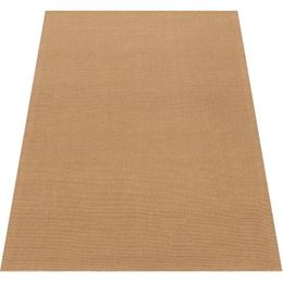 Paco Home Teppich »Aalborg 532« rechteckig 4 mm Höhe Flachgewebe, handgewebt, reine Naturfaser, Boho natur Obermaterial: 100% Jute B : 160 cm 1 Stk.