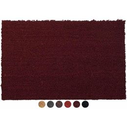 PRIMAFLOR-IDEEN IN TEXTIL Fu&szlig;matte &raquo;KOKOS 17&laquo; rechteckig 17 mm H&ouml;he Schmutzfangmatte, Kokosmatte, In- und Outdoor geeignet bordeaux Obermaterial:...
