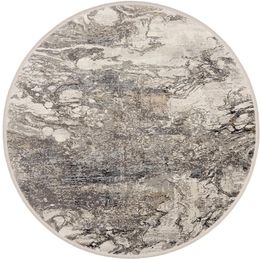 OCI DIE TEPPICHMARKE Teppich &raquo;BESTSELLER YOU&laquo; rund 8 mm H&ouml;he Wohnzimmer goldfarben/grau Obermaterial: 70% Viskose, 30% Polyacryl &Oslash; 160 cm 1 Stk.