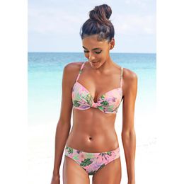 s.Oliver Bügel-Bikini-Top »Azalea« im tropischen Druck rosa-bedruckt 34 - Cup C Cup C 34 Bedruckt – jedes Teil ein Unikat