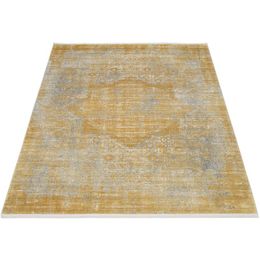 OCI DIE TEPPICHMARKE Teppich &raquo;COLOUR MEDI&laquo; rechteckig 8 mm H&ouml;he goldfarben Obermaterial: 70% Viskose, 30% Polyacryl B : 240 cm 1 Stk.