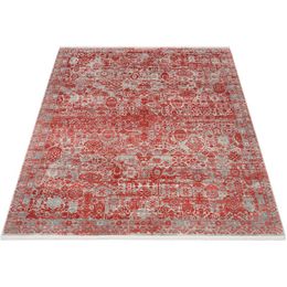 OCI DIE TEPPICHMARKE Teppich &raquo;COLOUR TADI&laquo; rechteckig 8 mm H&ouml;he rot Obermaterial: 70% Viskose, 30% Polyacryl B : 120 cm 1 Stk.