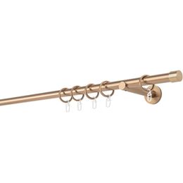 mydeco Gardinenstange &raquo;20mm Cap Wandtr&auml;ger 12 cm&laquo; 1 l&auml;ufig-l&auml;ufig Fixma&szlig; goldfarben B/L: 250 cm