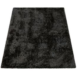 Paco Home Hochflor-Teppich »Bamba 410« rechteckig 45 mm Höhe Flokati Optik, weich & flauschig, waschbar schwarz Obermaterial: 100% Polyester B :...