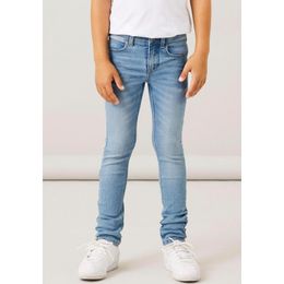 name it Slim-fit-Jeans »NKMTHEO XSLIM JEANS 1090-IO NOOS« Light Blue Denim 98 - N-Gr N-Gr 98 Slim-fit-Jeans mit verstellbarem Bund für eine...