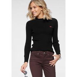 Levi's LEVI'S Strickpullover &raquo;CREW RIB SWEATER&laquo; mit Batwing Logo schwarz L (40) L (40) Rundhalspullover im Rippenstrick von Levi's