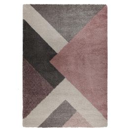 FLAIR RUGS Hochflor-Teppich »Zula« rechteckig 30 mm Höhe modernes Design, geometrisches Muster, pflegeleicht pink Obermaterial: 100% Polypropylen B...