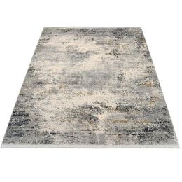 OCI DIE TEPPICHMARKE Teppich &raquo;ELEMENTS VITA&laquo; rechteckig 8 mm H&ouml;he grau/creme Obermaterial: 70% Viskose, 30% Polyester B : 200 cm 1 Stk.