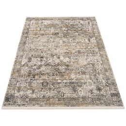 OCI DIE TEPPICHMARKE L&auml;ufer &raquo;BESTSELLER TADI&laquo; rechteckig 8 mm H&ouml;he goldfarben/grau Obermaterial: 70% Viskose, 30% Polyacryl B : 80 cm 1 Stk.