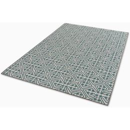 Sch&ouml;ner Wohnen Kollektion SCH&Ouml;NER WOHNEN-KOLLEKTION Teppich &raquo;Parkland 6351 222&laquo; rechteckig 5 mm H&ouml;he In- und Outdoor geeignet, eleganter Flachflorteppich t&uuml;rkis...
