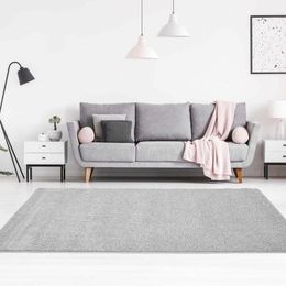 Carpet City Teppich »Moda Soft 2081« rechteckig 11 mm Höhe Kurzflor, Uni-Farben, Weicher Flor grau Obermaterial: 100% Polypropylen B : 120 cm 1 Stk.