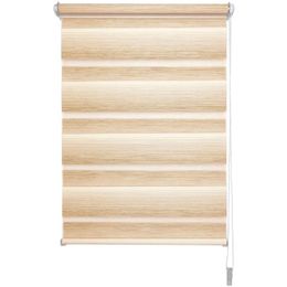Liedeco Doppelrollo &raquo;Farbverlauf&laquo; Lichtschutz ohne Bohren braun Obermaterial: 100% Polyester 150 cm