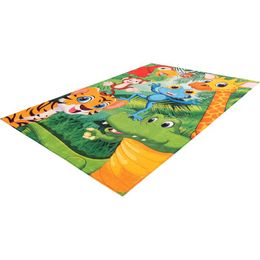 Obsession Kinderteppich »My Juno 471« rechteckig 10 mm Höhe Spielteppich, Motiv Tiere, Kinderzimmer green Obermaterial: 100% Polyester B : 160 cm...