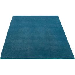 ANDIAMO Teppich &raquo;Orvieto&laquo; rechteckig 3 mm H&ouml;he Kurzflor, besonders weiche Haptik, Uni-Farben petrol Obermaterial: 100% Polyester B : 160 cm 1 Stk.