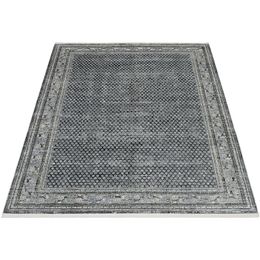 OCI DIE TEPPICHMARKE Teppich &raquo;BESTSELLER MIRI&laquo; rechteckig 8 mm H&ouml;he Vintage Optik mit feinem Glanz und feinen Fransen, Wohnzimmer dunkelgrau...
