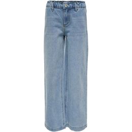 KIDS Only Bequeme Jeans »KOGCOMET WIDE DNM LB« Light Blue Denim 140 - N-Gr N-Gr 140 Hoher Baumwollanteil sorgt für Atmungsaktivität und Komfort