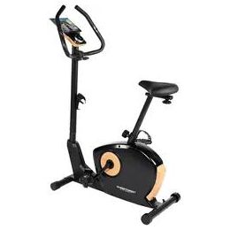 Ergometer Christopeit Sport "ET 3.1", schwarz (schwarz, holzlook), Fahrradtrainer, ohne Unterlegmatte, Schwungmasse ca. 7 kg, 32 Widerstandsstufen, B:48cm H:132cm L:94cm