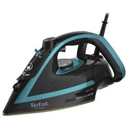 Tefal Dampfbügeleisen "Puregliss, 3000 W, 280 g/Min. Dampfstoß, XL Wassereinfüllöffnung", blau (schwarz, türkis), B:14cm H:18cm T:34cm, Bügeleisen, stabile Ablage, Kalkfilter, Auto-Abschaltung, schwarz/türkis, FV8066