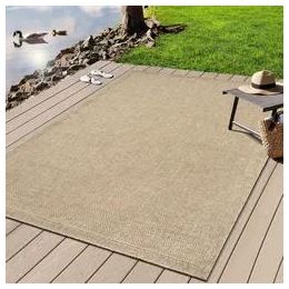 Teppich MERINOS "Kenzy 8", beige (natur), Teppiche, B: 80cm, 1mm, L: 250cm, Polypropylen, robuster In- und Outdoor Teppich im natürlichen Jute-Look, wetterfest, B:80cm H:1mm L:250cm