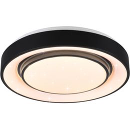 Trio LEUCHTEN LED Deckenleuchte "Mona", schwarz, Ø 38cm H: 8cm, Lampen, WiZ Smarthome Deckenlampe Ø 38cm Steuerung per App RGB + CCT, dimmbar