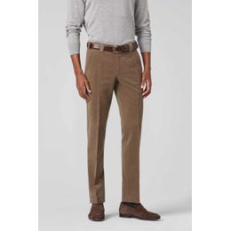 Chinos MEYER "Roma", Herren, Gr. 24, Normalgrößen, grau (taupe), 55% Polyester;42% Schurwolle;3% Elasthan, unifarben, regular fit lang, Hosen, mit Stretch-Dehnbund