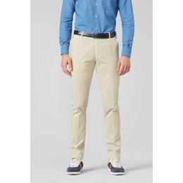 Chinos MEYER "Oslo", Herren, Gr. 24, Normalgrößen, beige, 97% Baumwolle;3% Elasthan, unifarben, regular fit lang, Hosen, mit Französischen Seitentaschen
