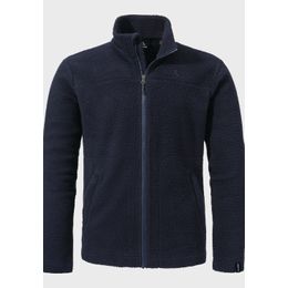 Schöffel Fleecejacke SCHÖFFEL "Urban CIRC Fleece Jk Style Purga MNS", Herren, Gr. 48, blau (8820, blau), Oberstoff : 100% Polyester, modisch, relaxed fit, hoch geschlossener Ausschnitt, Langarm, Jacken