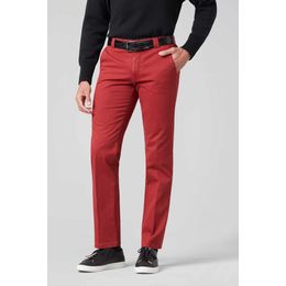 Chinos MEYER "Roma", Herren, Gr. 102, Untersetzt- und Schlankgrößen, rot, 98% Baumwolle;2% Elasthan, unifarben, regular fit lang, Hosen, mit Stretch-Dehnbund