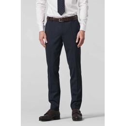Chinos MEYER "Oslo", Herren, Gr. 30, Normalgr&ouml;&szlig;en, blau (marine), 53% Polyester, 44% Wolle, 3% Elasthan, unifarben, figurumspielend lang, Hosen, mit Spezial-Dehnbund