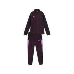 Trainingsanzug Puma "individualBLAZE Fußball-Trainingsanzug Damen", Damen, Gr. M, midnight plum glowing rot lila, Obermaterial: 100% Polyester; Einsatz: 100% Polyester, Sportanzüge