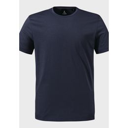 Schöffel Funktionsshirt SCHÖFFEL "Urban T Shirt Style Collada MNS", Herren, Gr. 48, blau (8820, blau), Oberstoff: 60% Baumwolle, 40% Polyester, modisch, Rundhals, Kurzarm, Shirts