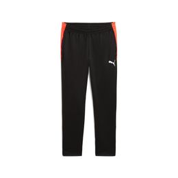 Sporthose Puma "individualLIGA Trainingshose Herren", Herren, Gr. L, Normalgrößen, schwarz heat fire orange, Obermaterial: 100% Polyester, unifarben, regular fit, Hosen