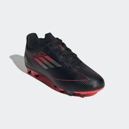 Fußballschuh adidas Performance "F50 CLUB KIDS FG/MG", Gr. 30, core schwarz, iron metallic, lucid rot, Synthetik, sportlich, Schuhe