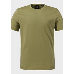 Schöffel Funktionsshirt SCHÖFFEL "Urban T Shirt Style Collada MNS", Herren, Gr. 50, 4605, grün, Oberstoff: 60% Baumwolle, 40% Polyester, modisch, Rundhals, Kurzarm, Shirts