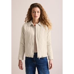 Steppjacke Cecil, Damen, Gr. L (42), lila (pearl beige), Stoff, Obermaterial: 100% Nylon; Futter: 100% Polyester, unifarben, casual, normal normal, Rundhals, Langarm Bündchen, Jacken, mit Tunnelzug am Saum