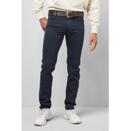 Chinos MEYER "M5 Slim", Herren, Gr. 38, L&auml;nge 34, blau (dunkelblau), 91% Baumwolle, 6% Elastomultiester, 3% Elasthan, unifarben, slim fit lang, Hosen, mit Stretch-Dehnbund